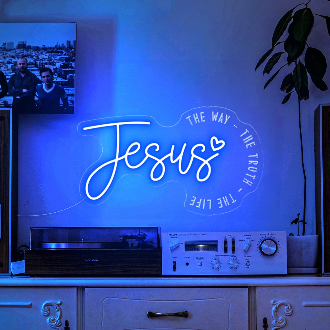 Jesus Neon Light, Jesus Led Sign, Jesus Christ Neon Sign, Christian ...