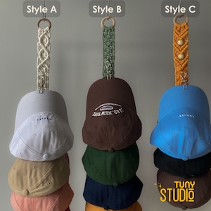 Macrame Cap Rack, Cap Organizer, Hat Accessories, Baseball Cap Storage ...