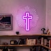 Christian Cross Neon Light, Neon Sign Light Decor, Cross Neon Sign ...