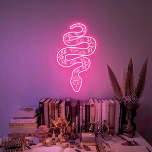 Abstract Snake Led Sign, Snake Neon Sign, Custom Neon Sign, Snake Wall ...