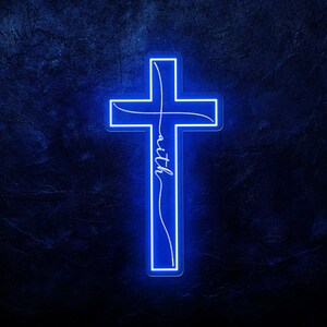 Faith Cross Jesus Home Decoration 3D Engraving Art Wall Decor Neon Sign ...
