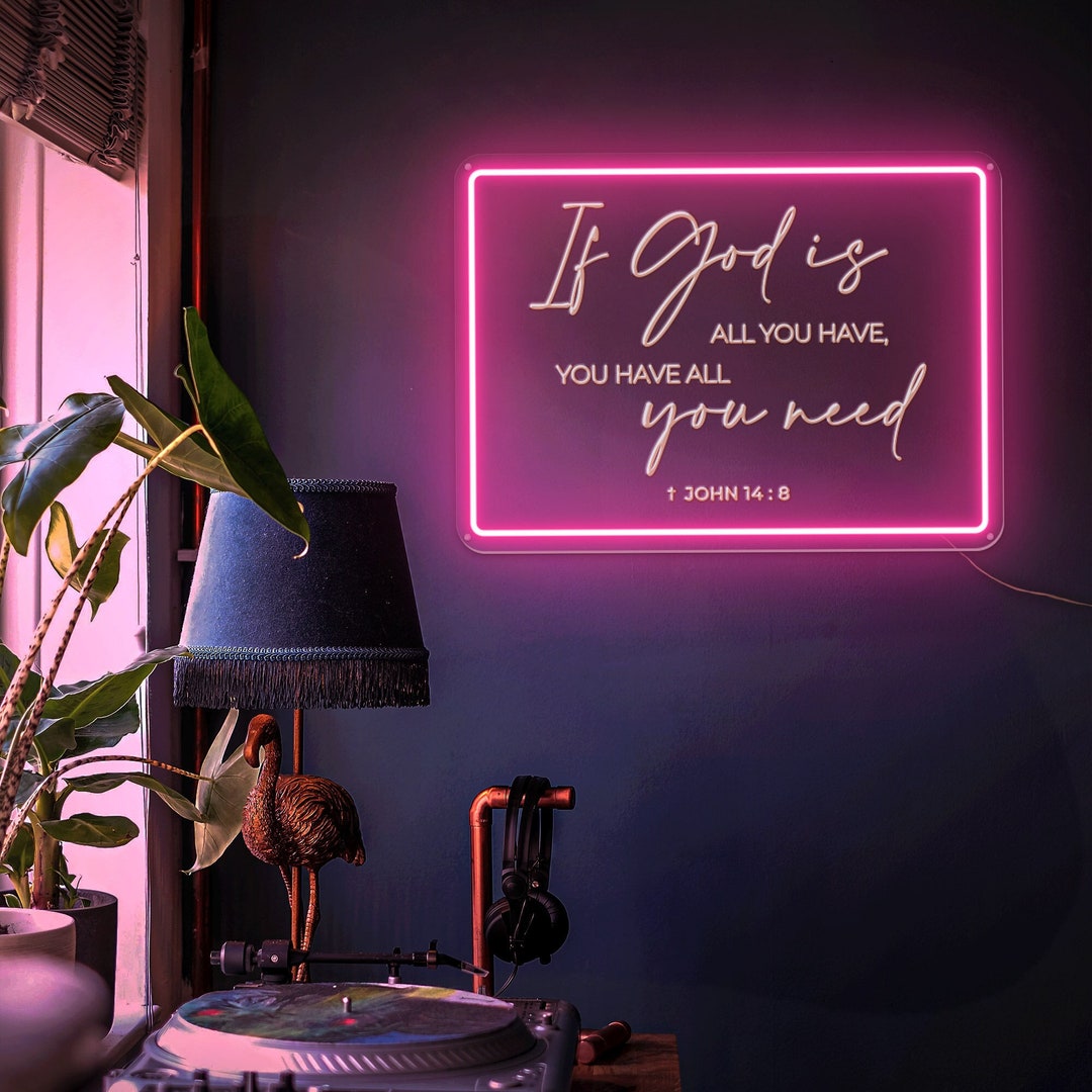 God Neon Sign, Custom Bible Led Light, Personalized Christian Gifts ...