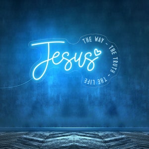 Jesus Neon Light, Jesus Led Sign, Jesus Christ Neon Sign, Christian ...