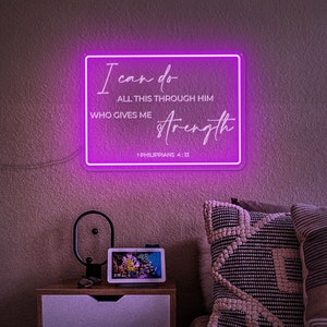 God Neon Sign, Custom Bible Led Light, Personalized Christian Gifts ...