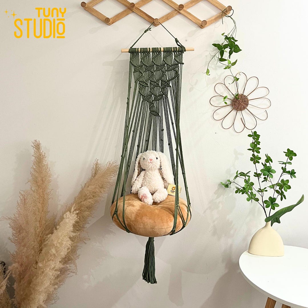 Macrame Cat Hammock – Hanging Pet Bed for Cats & Small Pets, Boho ...