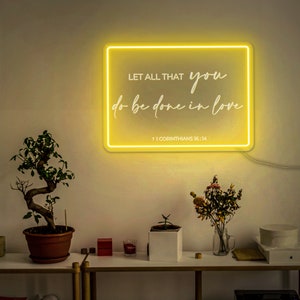 Custom Bible Verse Neon Sign, Bible Verse LED Decor, Gift for ...