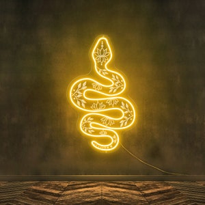 Abstract Snake Led Sign, Snake Neon Sign, Custom Neon Sign, Snake Wall ...