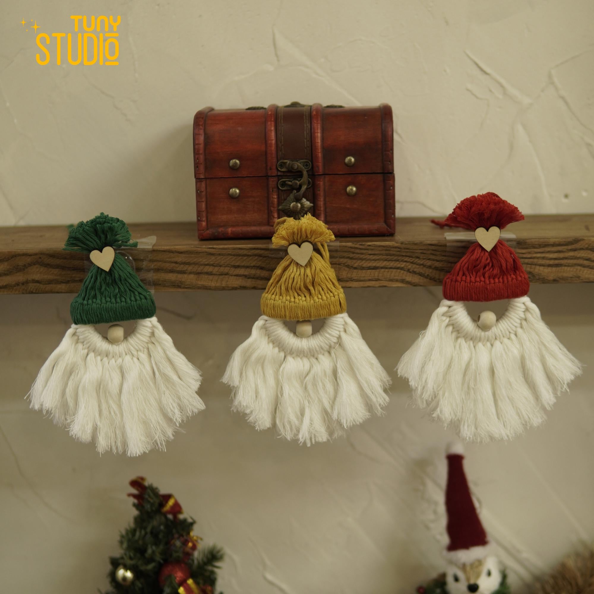 Magical Macrame Gnomes for a Cozy Christmas Decor, Macrame Ornament ...