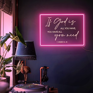 Custom Bible Verse Neon Sign, Bible Verse LED Decor, Gift for ...