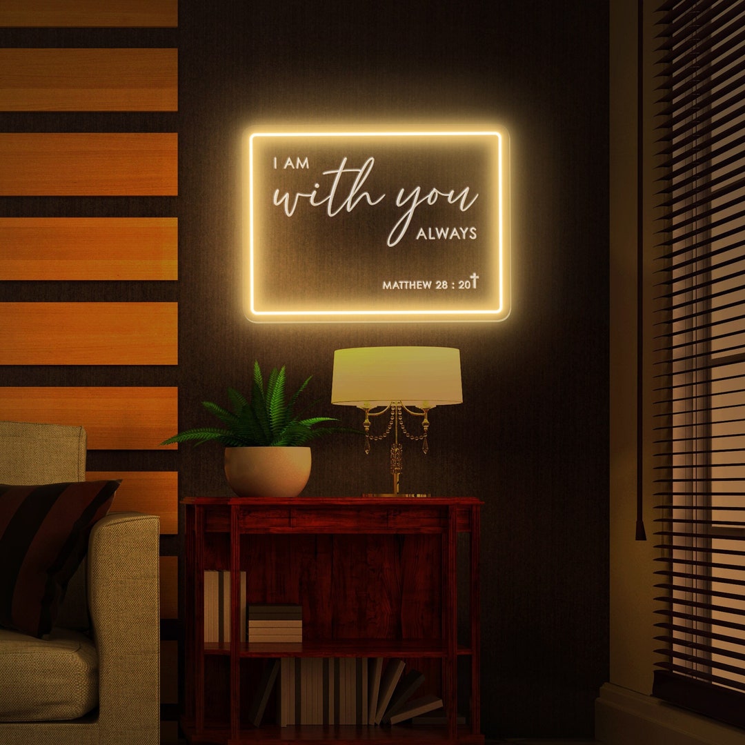 Personalized Bible Verse 3D Engraving Neon Sign, Custom Favorite Bible ...