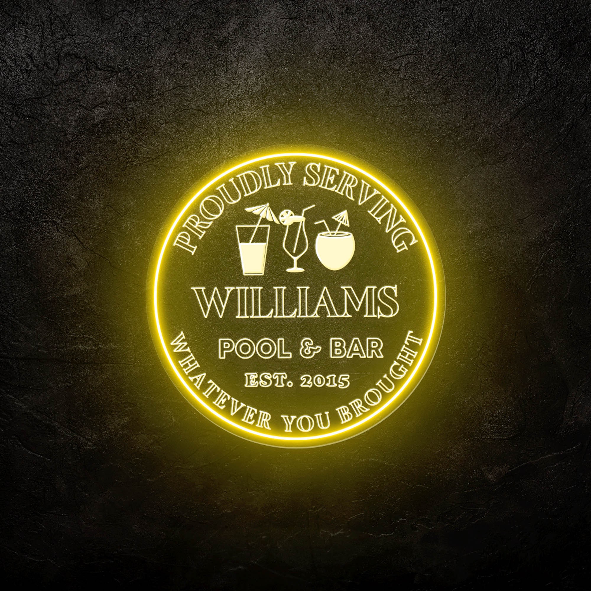 Custom Bar Neon Sign for Home Bar, Personalized Neon Sign Custom LED ...