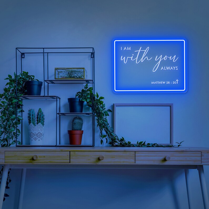 Personalized Bible Verse LED Light, Custom Bible Neon Sign, Christening ...