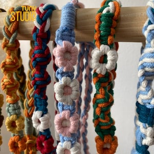 Handmade Macramé Strap, Daisy Flower Crossbody Strap, Macramé Boho ...