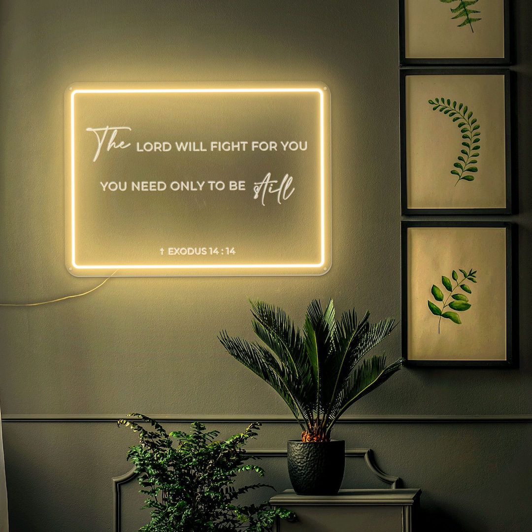 Personalized Bible Verse Gift, Laser Engraving Art Wall Decor Neon Sign ...