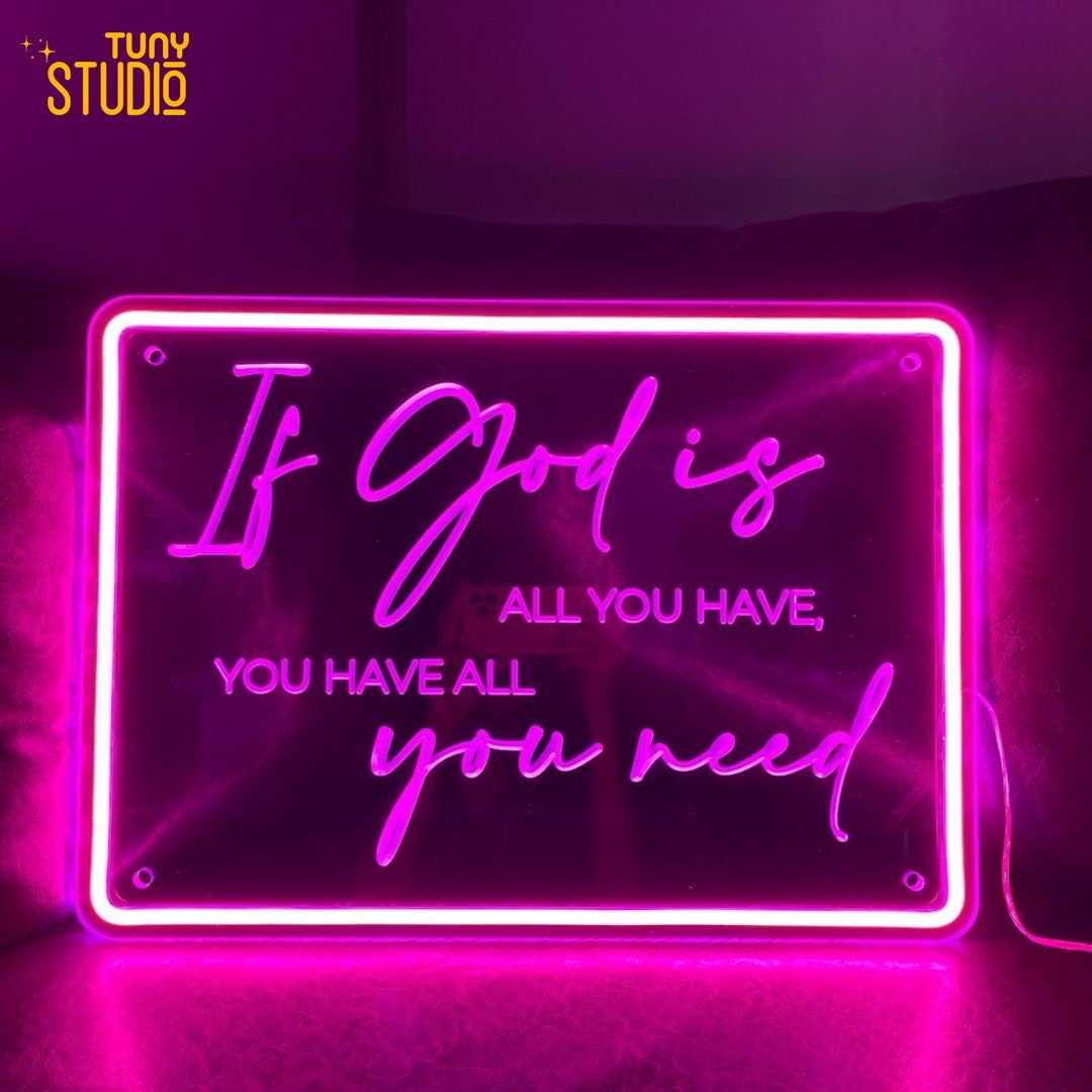 Personalized Bible Verse Neon Sign, Bible Verse LED Decor, Gift for ...