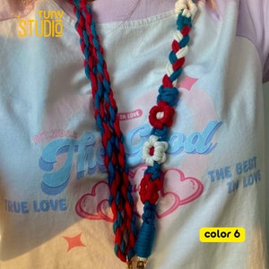 Handmade Macramé Strap, Daisy Flower Crossbody Strap, Macramé Boho ...