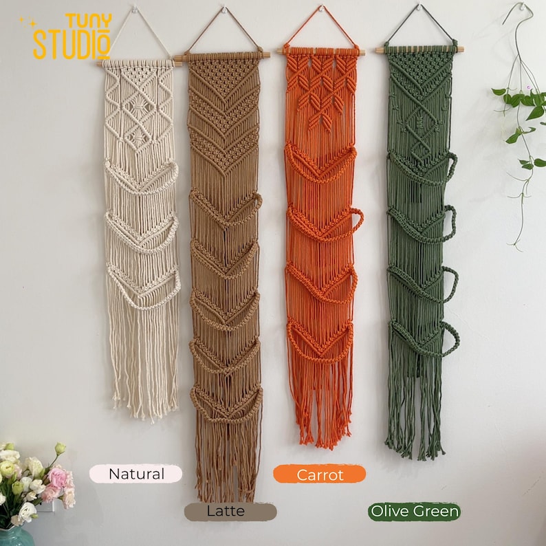 Macrame Cap Rack, Cap Hanger for Wall, Hat Storage, Ball Cap Rack, Wall ...