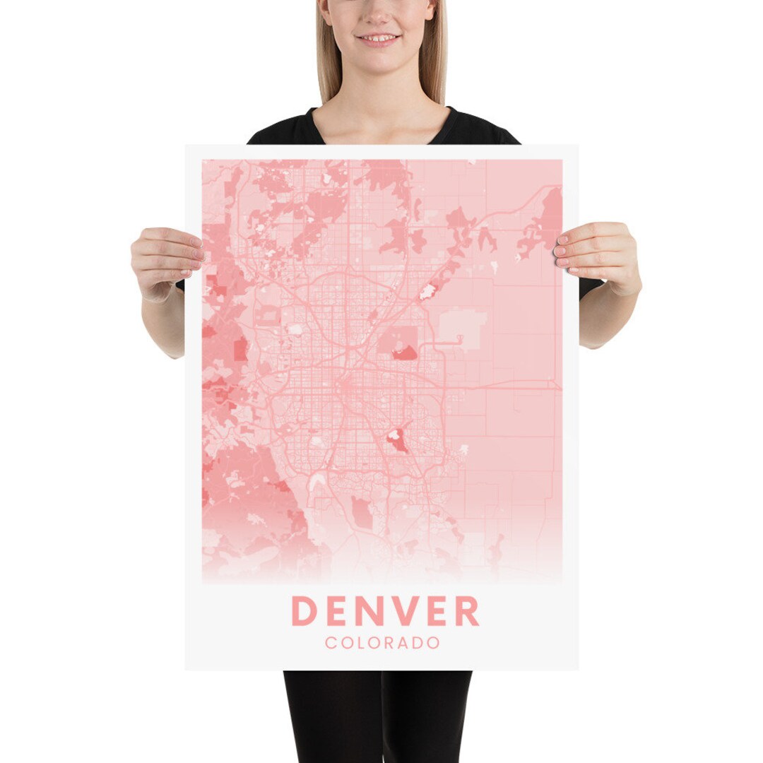 Denver Colorado Poster | Light Pink | Aesthetic | University of ...