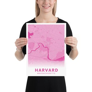 Harvard Poster | Hot Pink | Aesthetic | Cambridge - Etsy