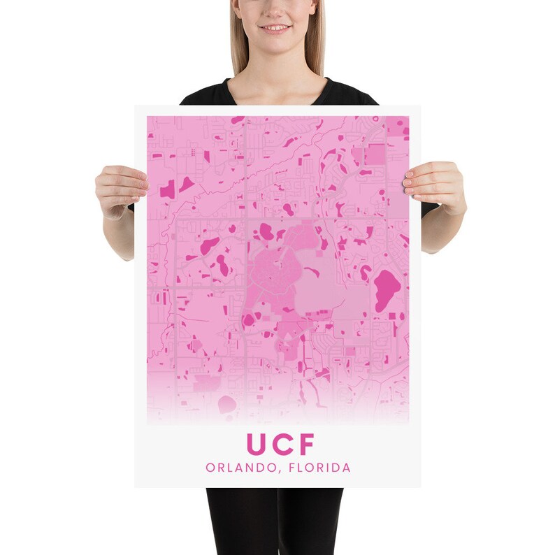 University of Central Florida UCF Poster | Hot Pink | Aesthetic ...