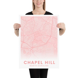 Chapel Hill North Carolina Poster | Light Pink | Aesthetic | UNC ...