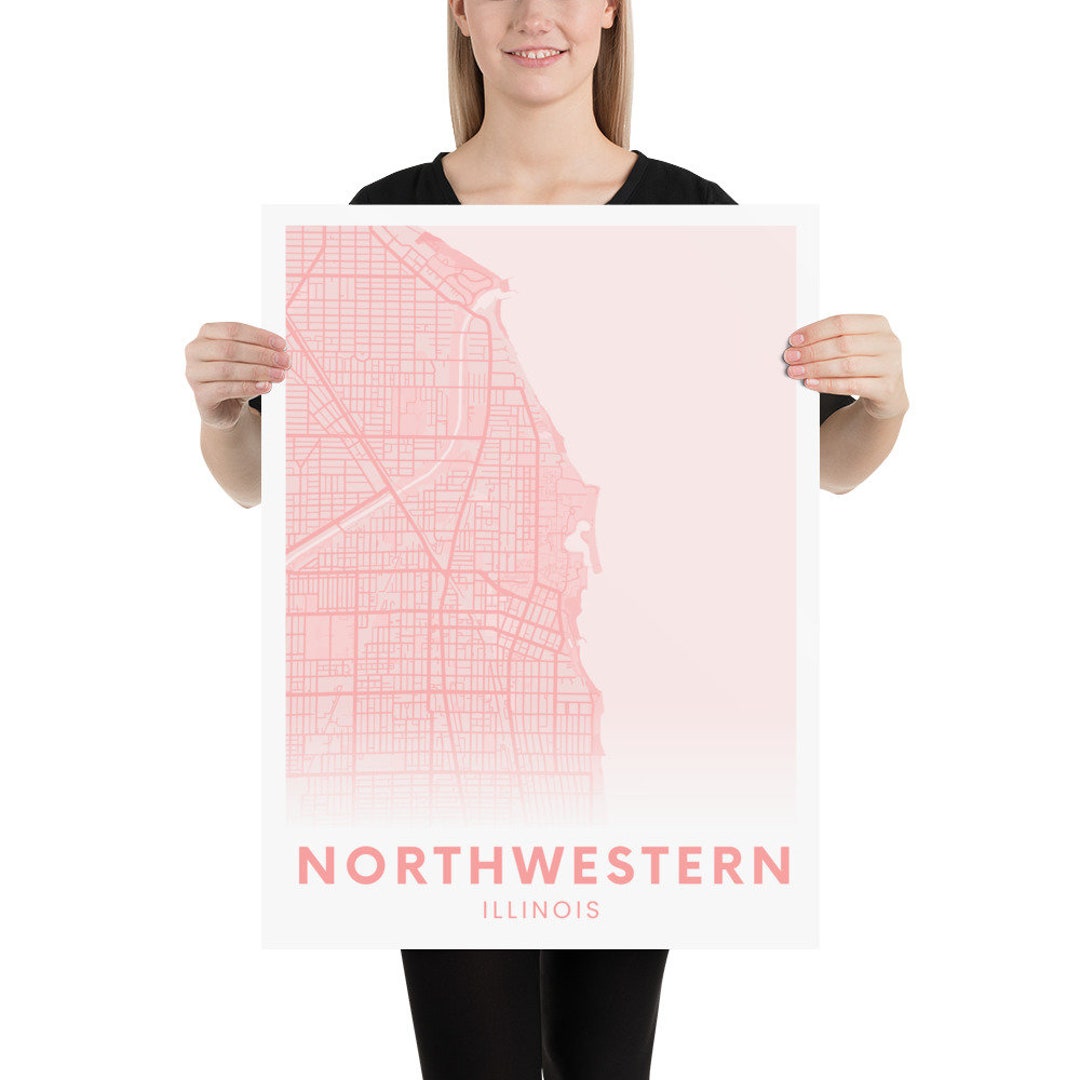 Northwestern University Poster | Light Pink | Aesthetic | Cook County ...