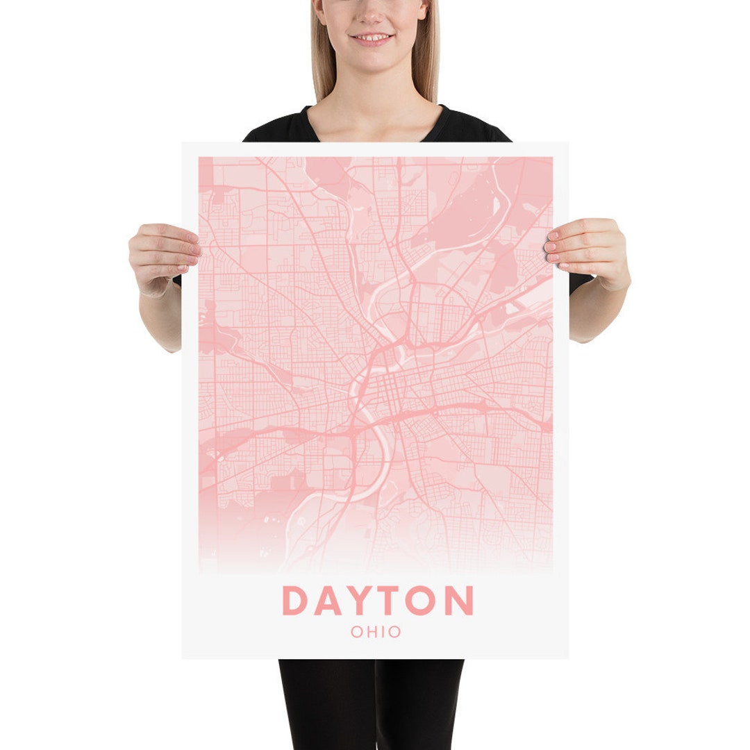 Dayton University Poster | Light Pink | Aesthetic | Dayton Ohio - Etsy