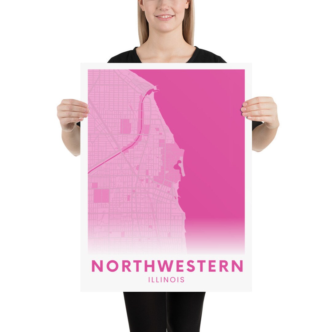 Northwestern University Poster | Hot Pink | Aesthetic | Cook County ...
