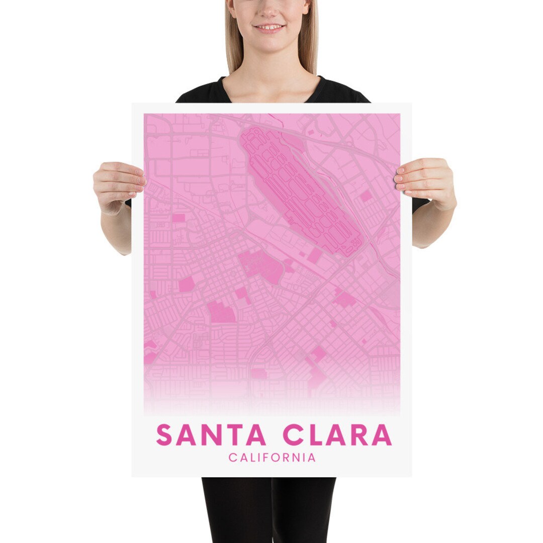Santa Clara Poster | Hot Pink | Aesthetic | SCU Santa Clara University ...