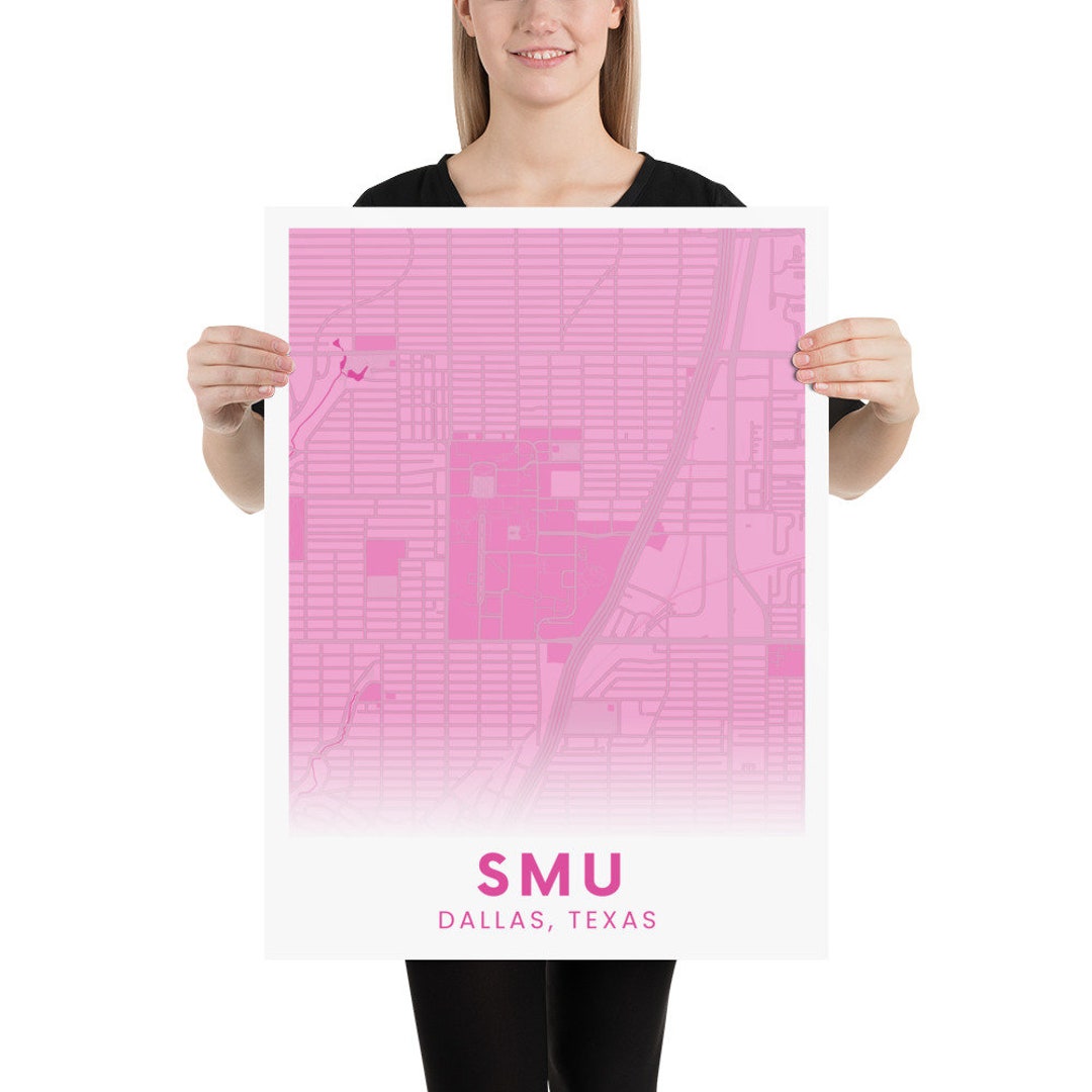 SMU Poster | Hot Pink | Aesthetic | Southern Methodist University - Etsy