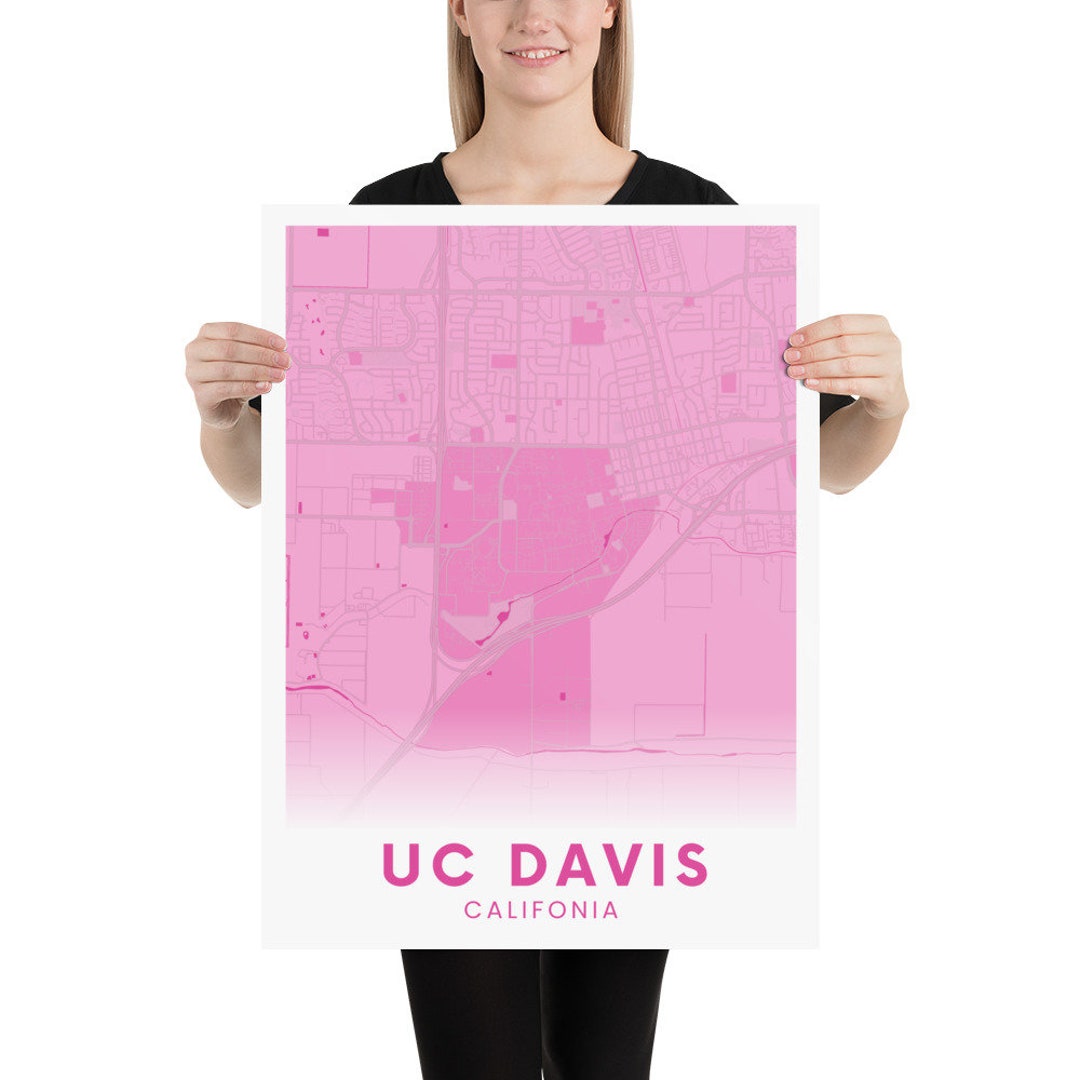 UC Davis Poster | Hot Pink | Aesthetic | University of California Davis ...