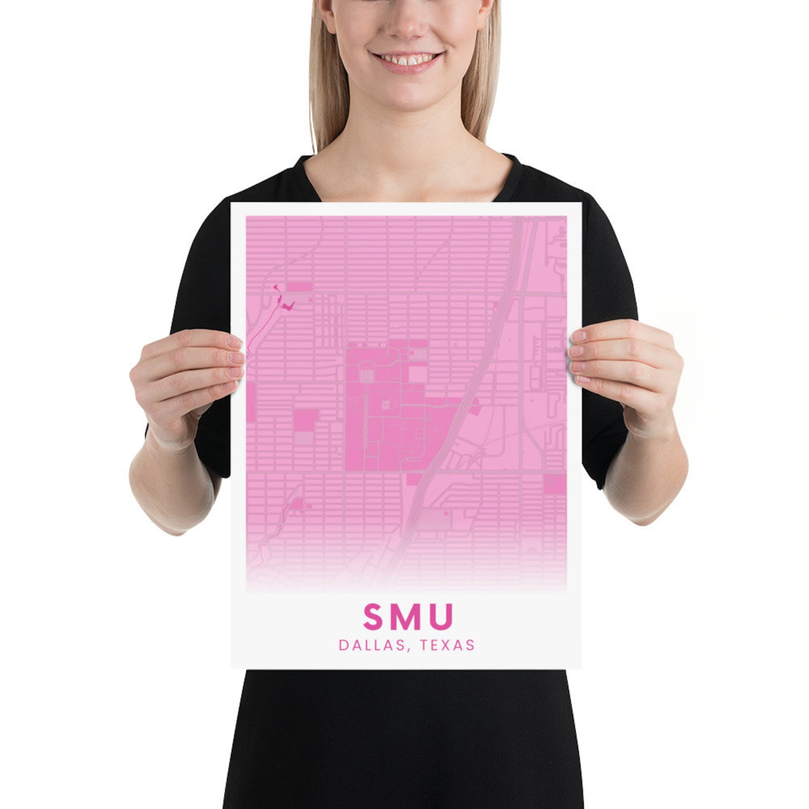 SMU Poster | Hot Pink | Aesthetic | Southern Methodist University - Etsy