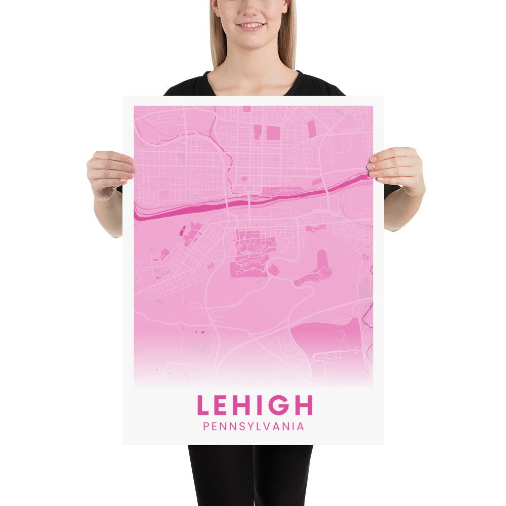 Lehigh University Poster | Hot Pink | Aesthetic | Bethlehem ...