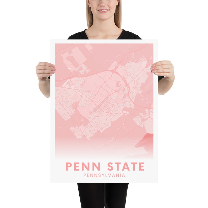 Penn State Poster | Light Pink | Aesthetic | PSU - Etsy