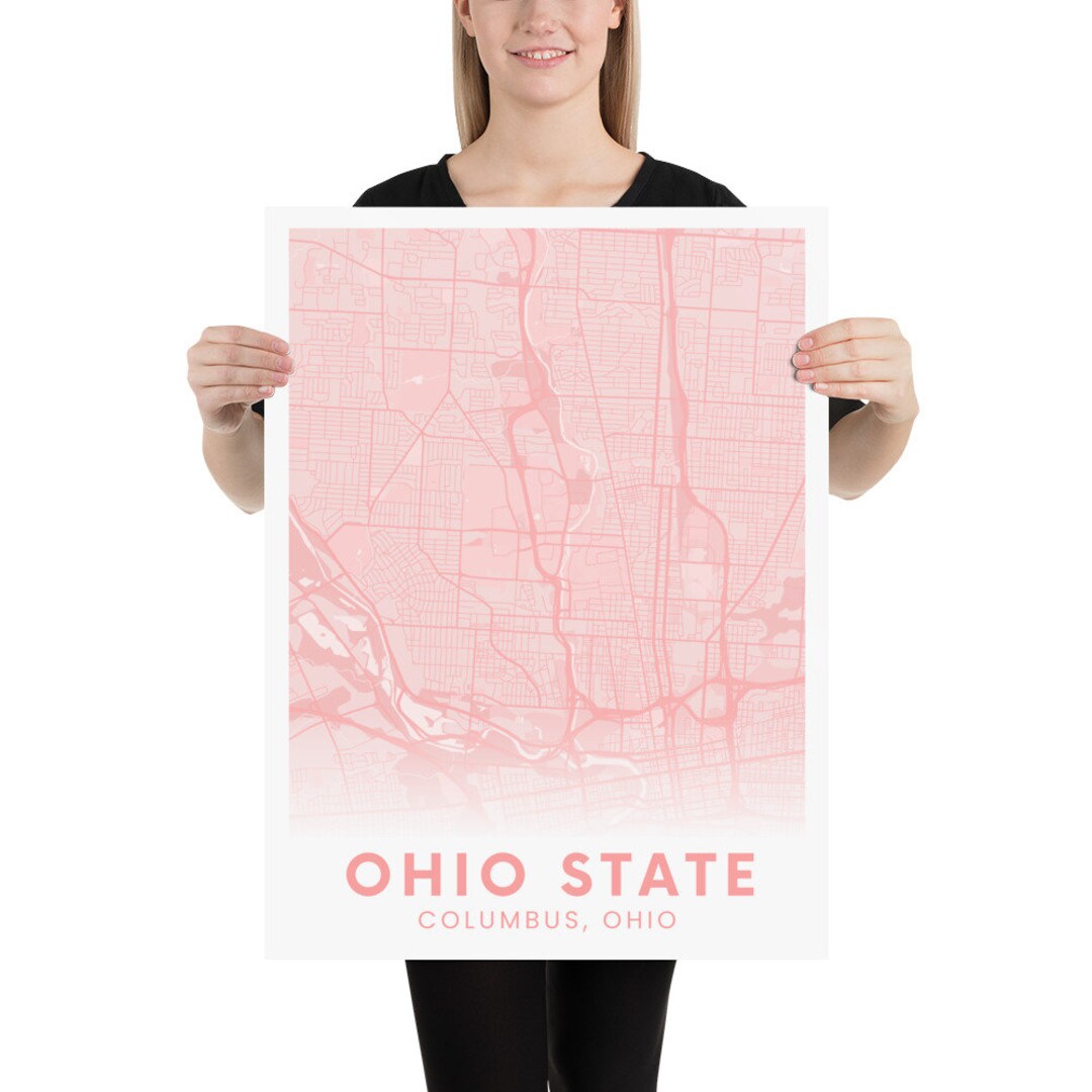 Ohio State University Poster | Light Pink | Aesthetic | OSU Columbus ...