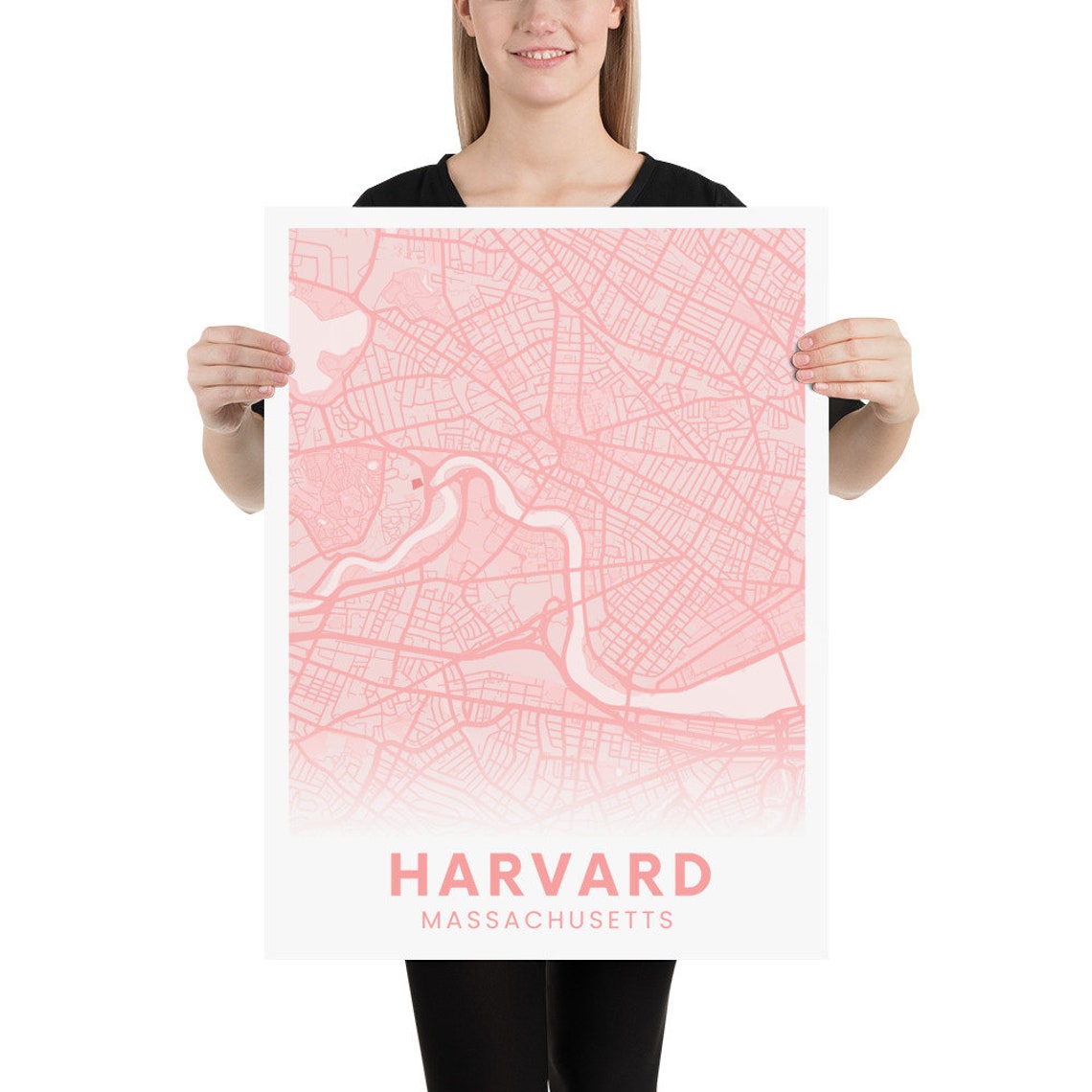 Harvard Poster | Light Pink | Aesthetic | Cambridge - Etsy