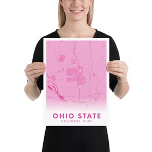Ohio State University Poster | Hot Pink | Aesthetic | OSU Columbus Ohio ...