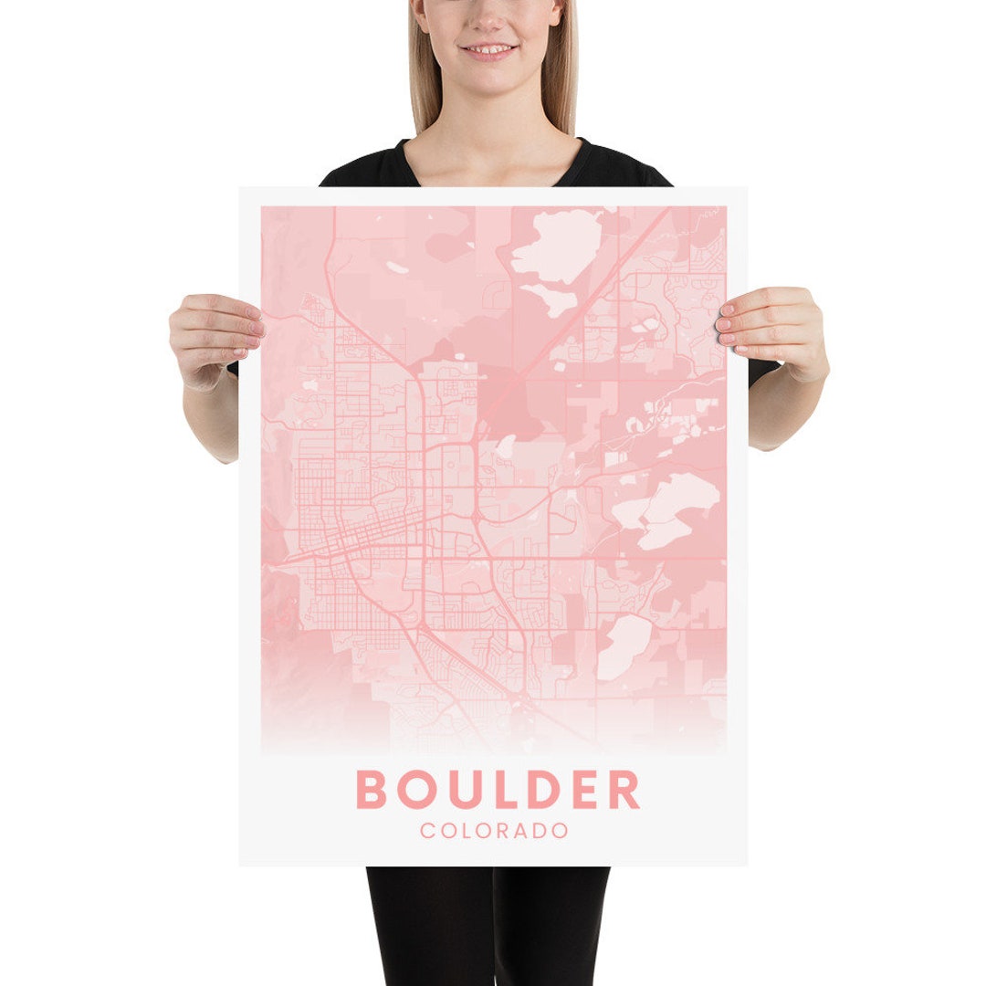 Boulder Colorado Poster | Light Pink | Aesthetic | University of ...