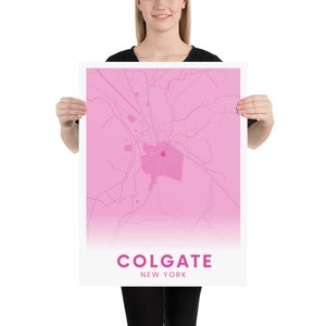 Colgate University Poster | Hot Pink | Aesthetic | Madison County New ...