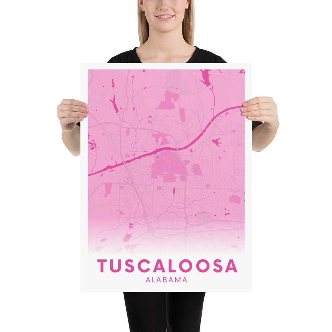 Tuscaloosa Poster | Hot Pink | Aesthetic | University of Alabama - Etsy