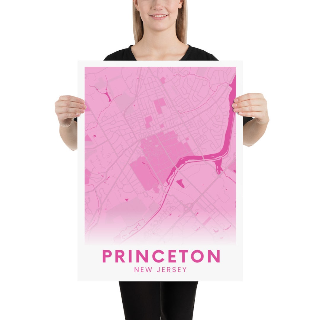 Princeton New Jersey Poster | Hot Pink | Aesthetic | Princeton ...
