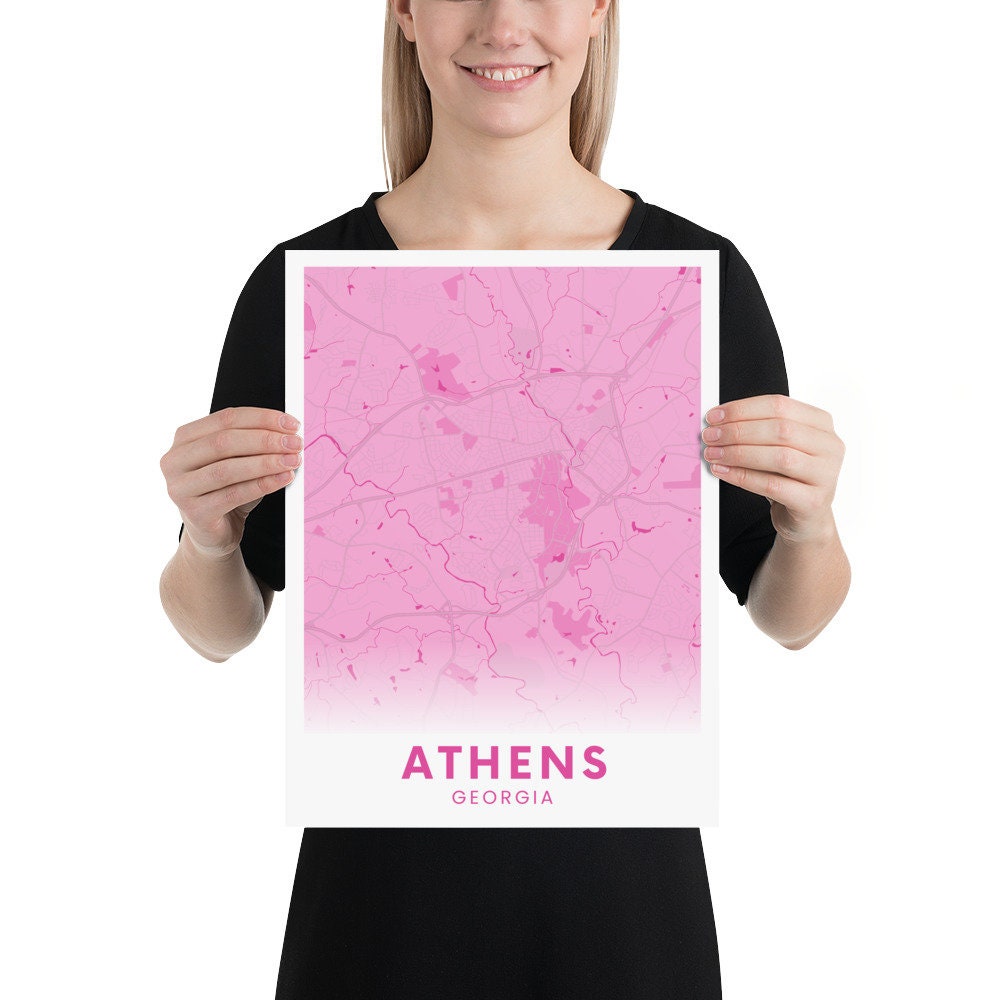 Athens Georgia Poster | Hot Pink | Aesthetic | University of Georgia - Etsy