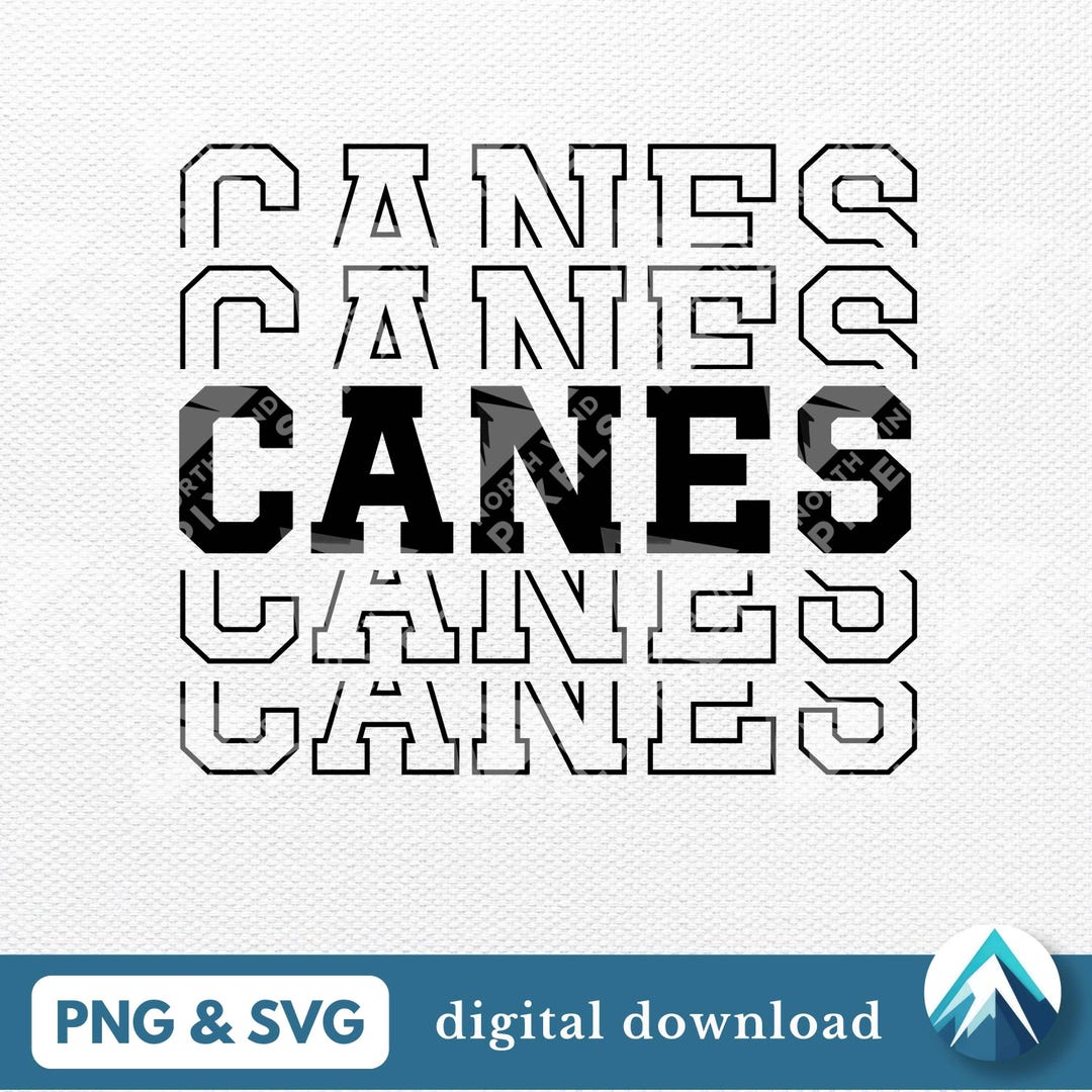 Canes Digital Download, PNG and SVG Files, Transparent Background ...