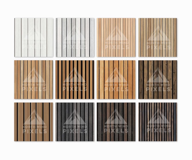 12 Wood Slats Digital Papers, Seamless Pattern, 12x12, JPG Download ...