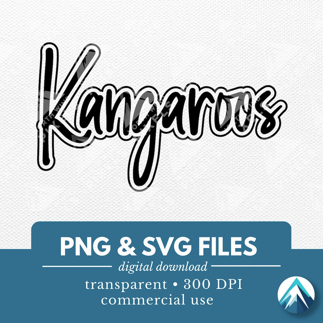 Kangaroos Digital Download, PNG and SVG Files, Clipart With Transparent ...