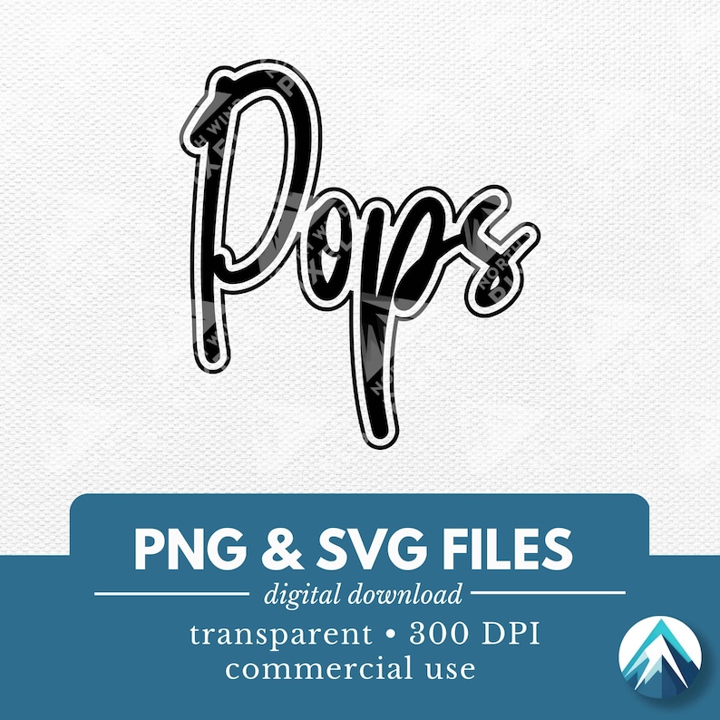 Pops Digital Download, PNG and SVG File, Transparent Background ...