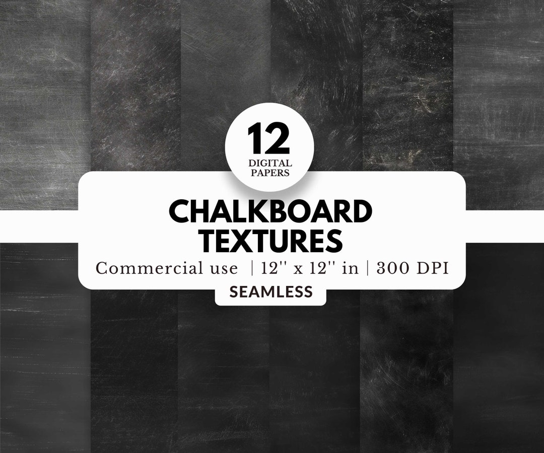 12 Chalkboard Textures Digital Papers, Seamless Patterns, 12x12, JPG ...