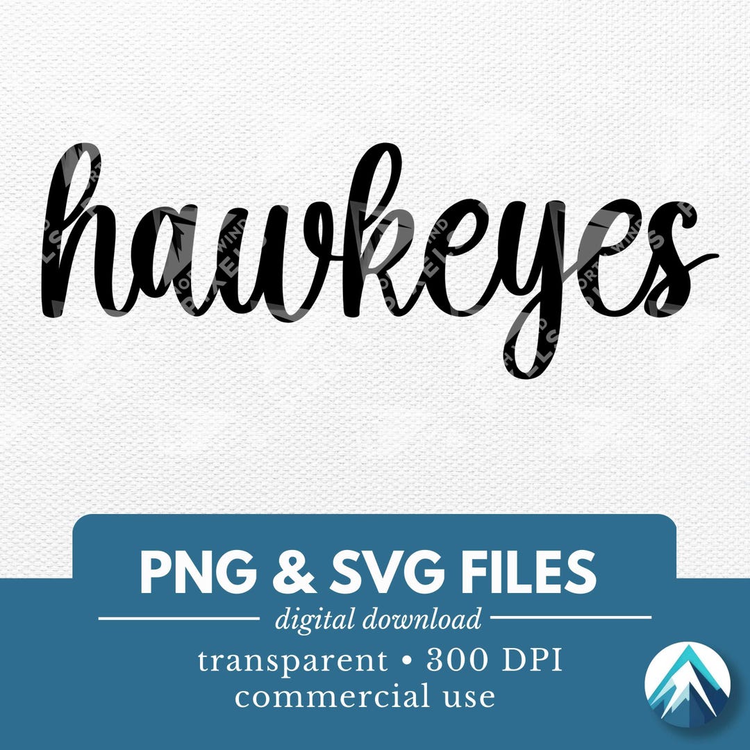 Hawkeyes Digital Download, PNG and SVG Files, Transparent Background ...