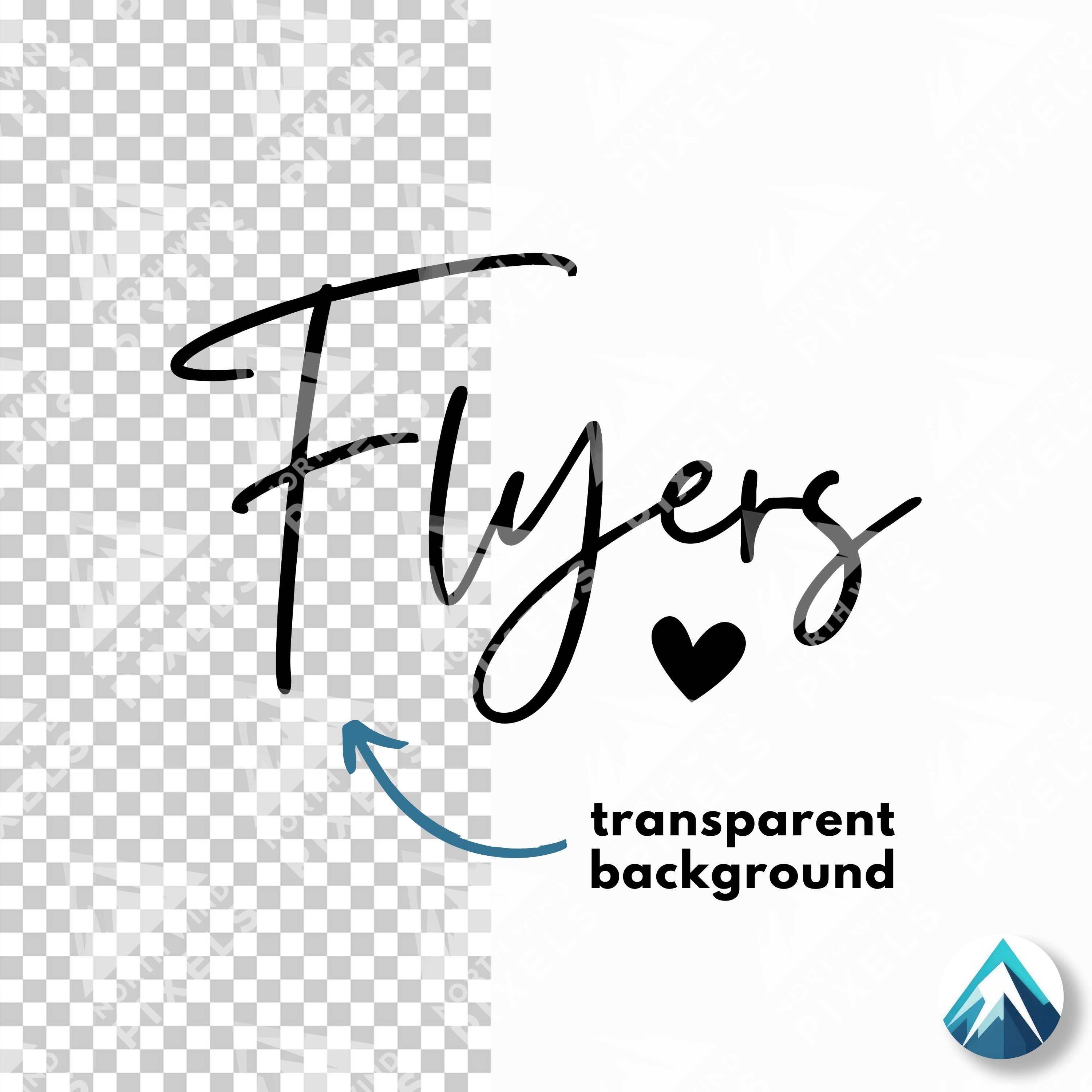 Flyers Digital Download, PNG and SVG Files, Small Heart, Clipart With ...