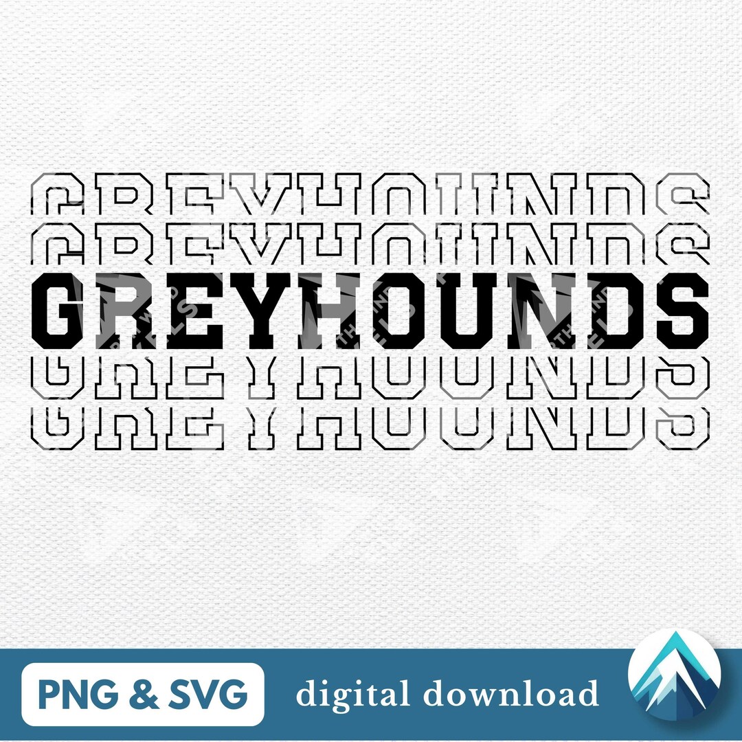 Greyhounds Digital Download, PNG and SVG Files, Transparent Background ...